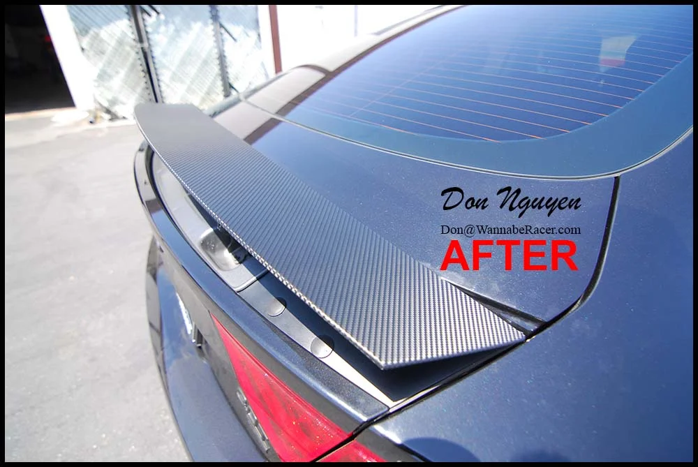 Audi A7 Sedan - 3M Gloss Carbon Fiber Spoiler and Rear Diffuser Vinyl ...