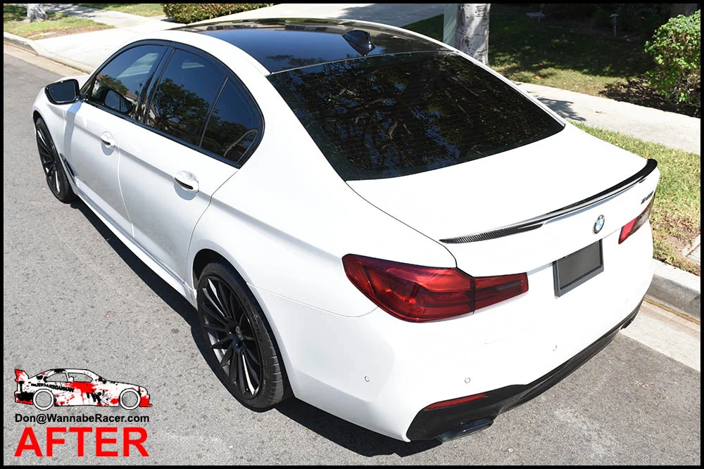 BMW F10 550i Sedan - 3M 1080 Gloss Carbon Fiber Interior Vinyl Car Wrap ...