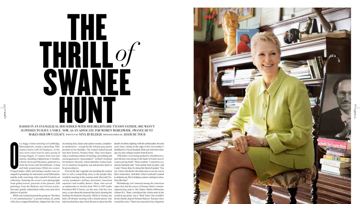 Dufour Magazine Swanee Hunt | Adam DeTour Photography