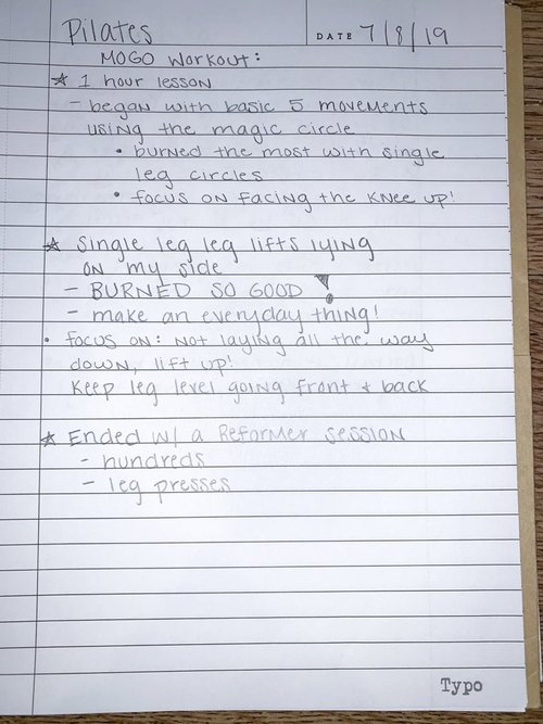 How To: Create a Pilates Journal — MOGO