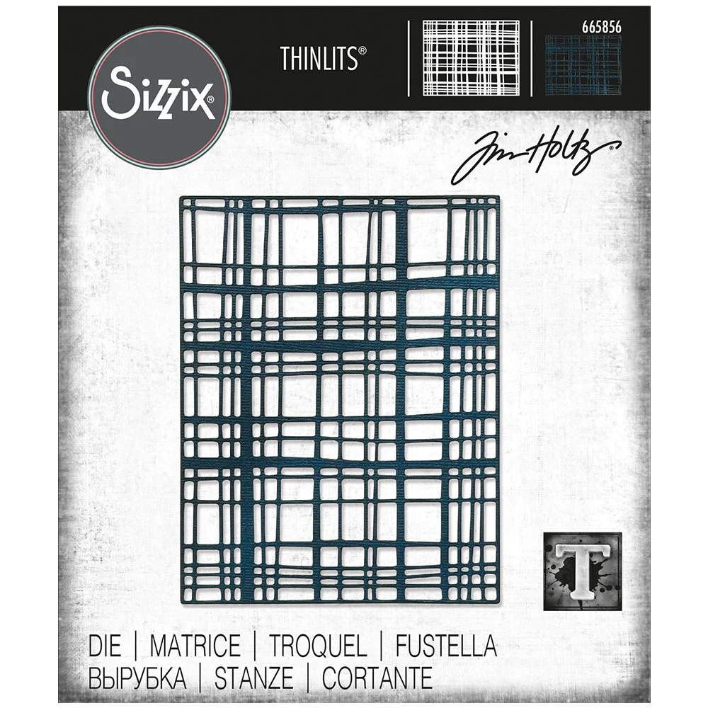 Tim Holtz Sizzix Thinlits Dies Simple Plaid — Frank Garcia Studio