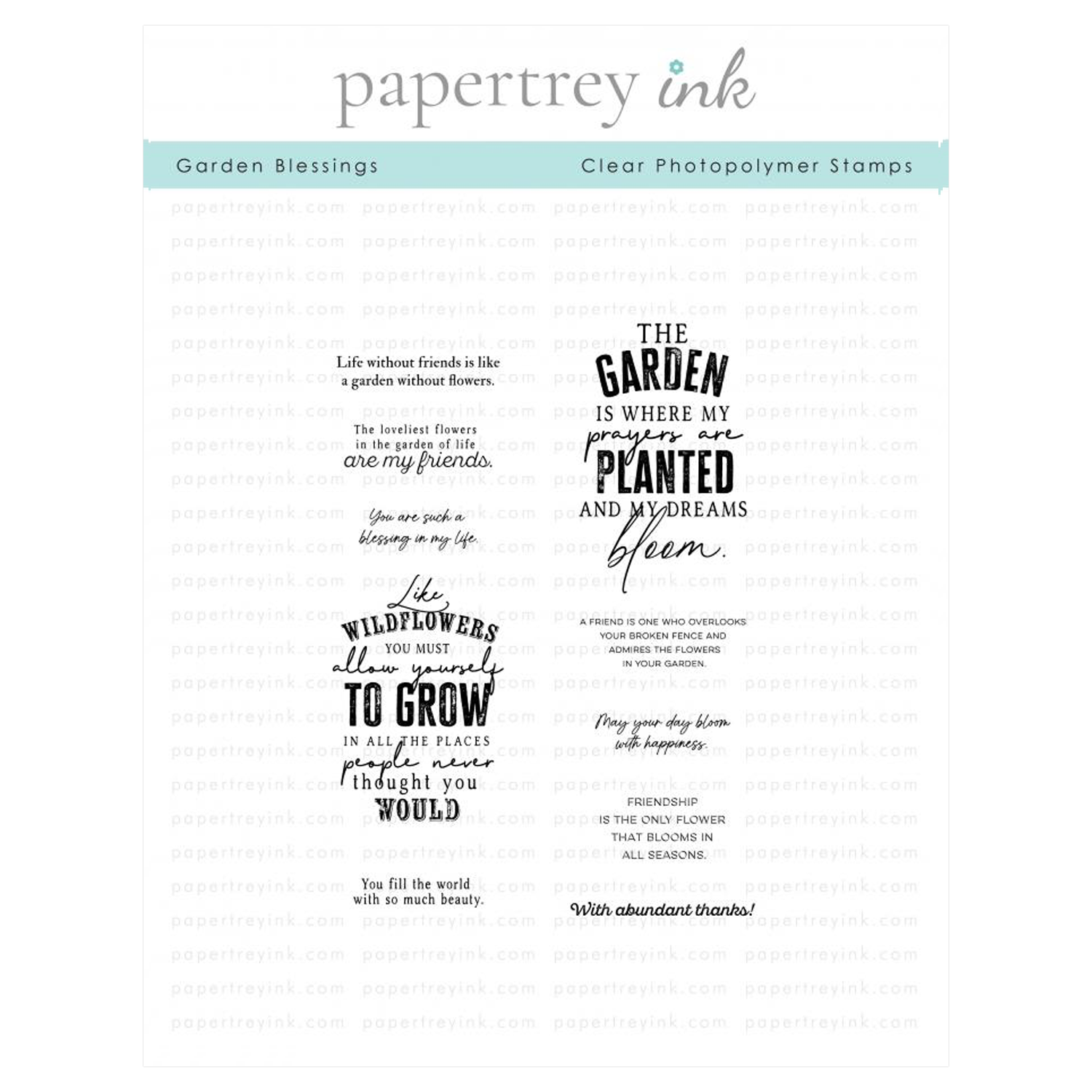 Papertrey Ink Clear Stamp Set Just Sentiments: Welcome Spring — Frank ...