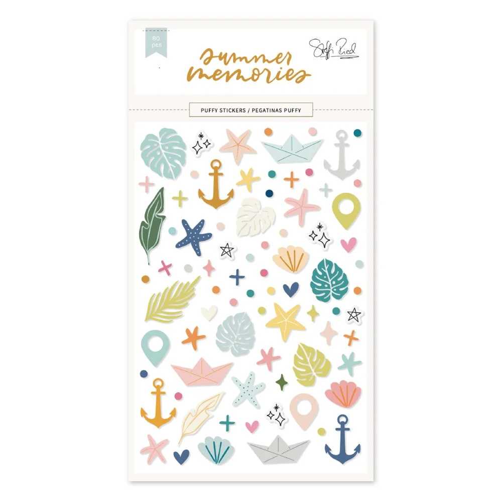 Lora Bailora Summer Memories Puffy Stickers Illustrations — Frank ...