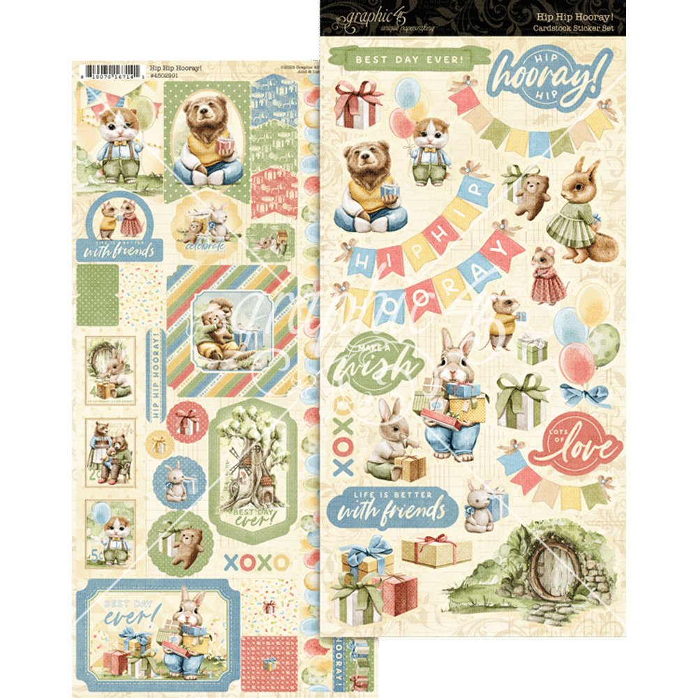 Graphic 45 Hip Hip Hooray 12" x 12" Paper Best Day Ever — Frank Garcia ...