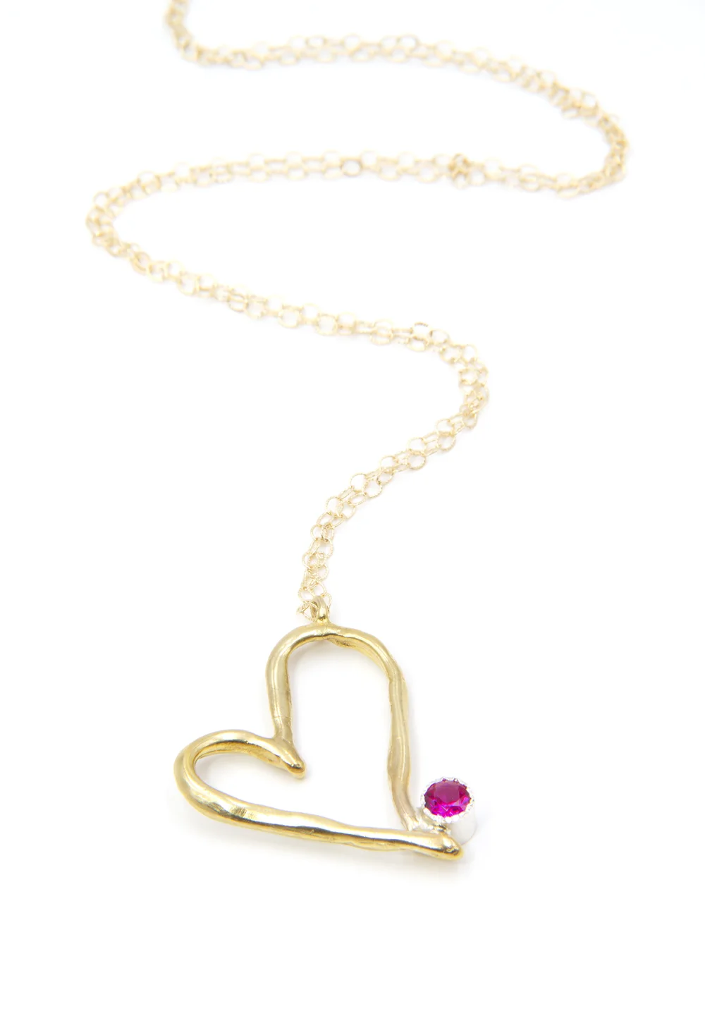 Elongated Heart Necklace