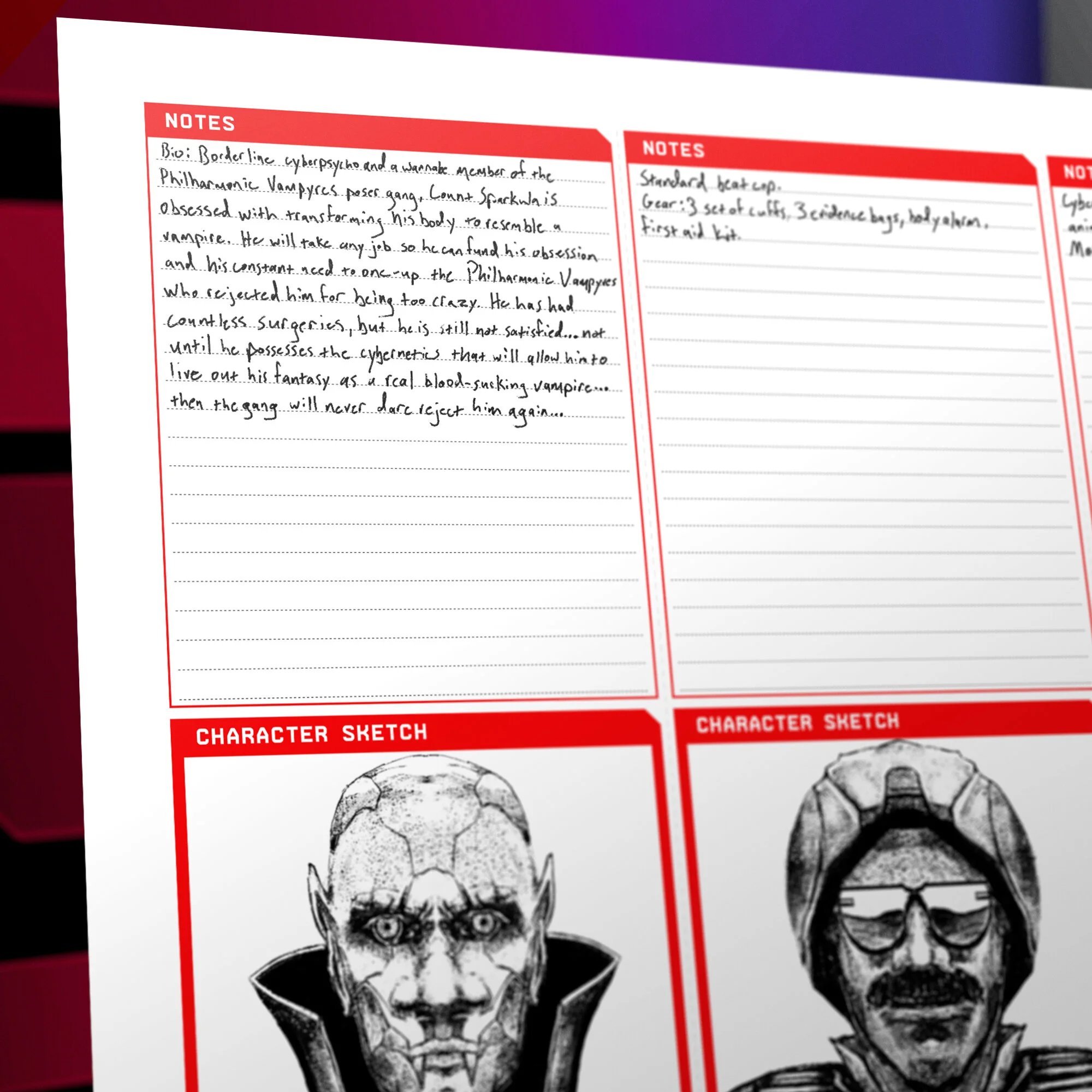 Cyberpunk NPC Sheet — Valency Graphics