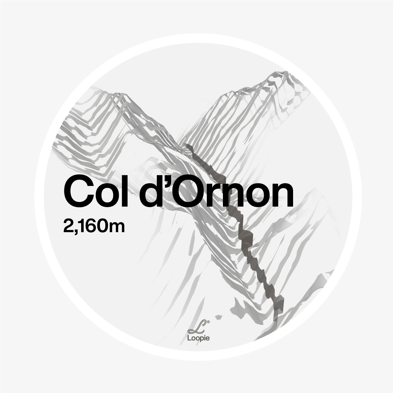 French Alps vinyl mountain stickers — Loopie