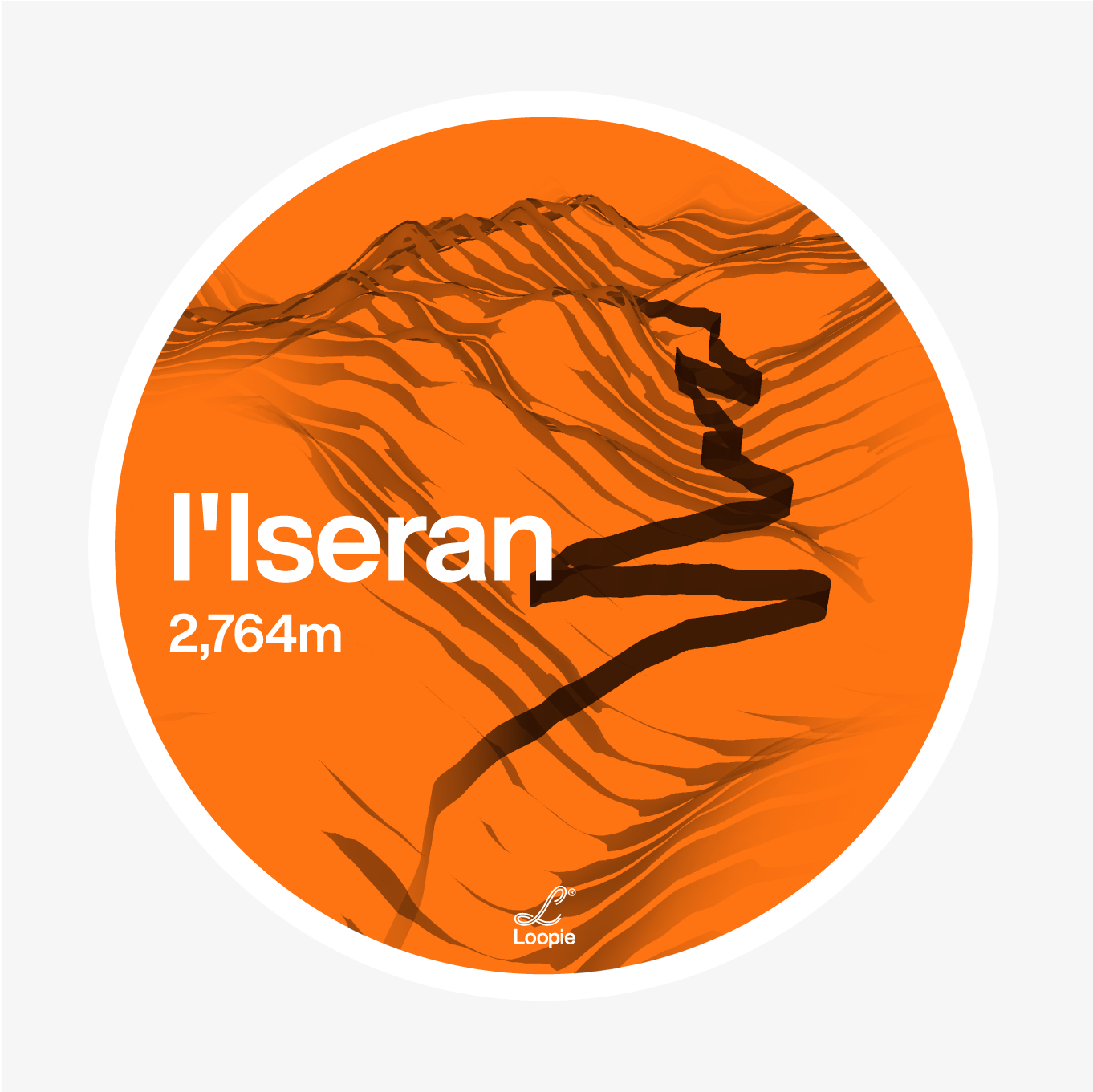 Col de l'Iseran vinyl mountain sticker — Loopie