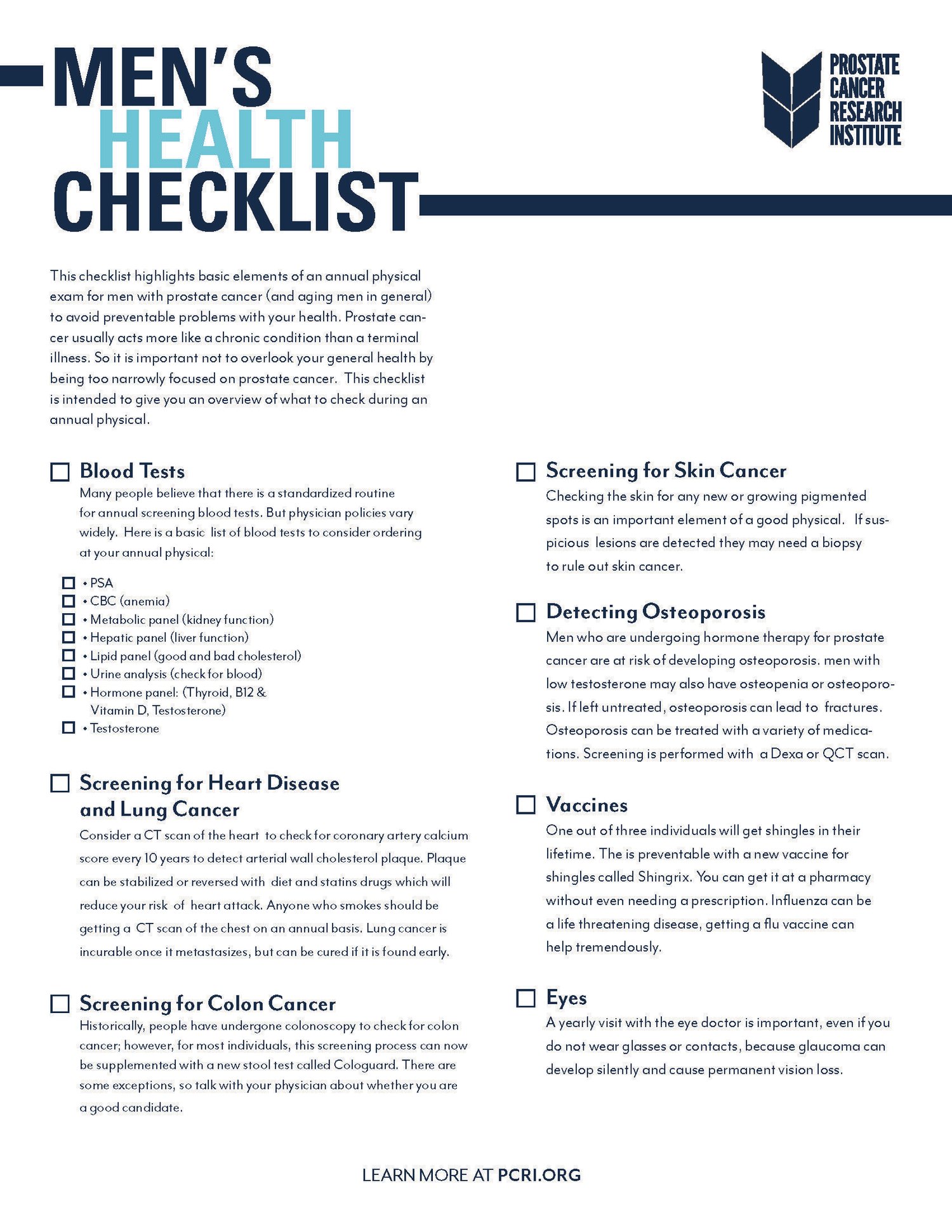 Prostate Cancer Treatment Options-The Prostate Cancer Research Institute