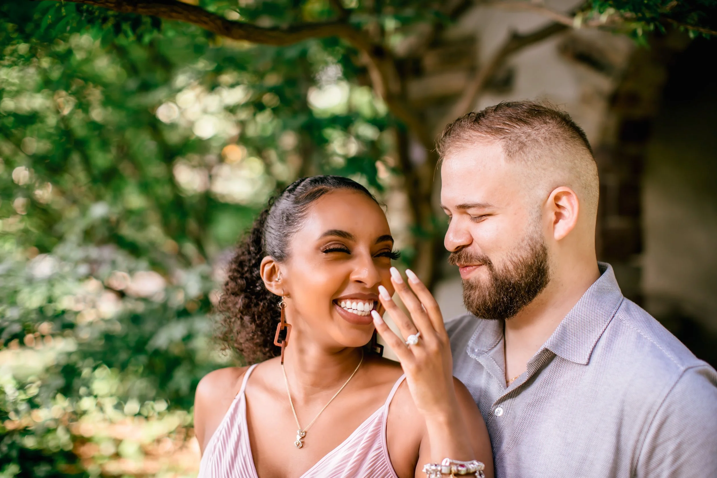 Sinit and Alex's Springtime Engagement Shoot at Rosetta McClain Gardens ...