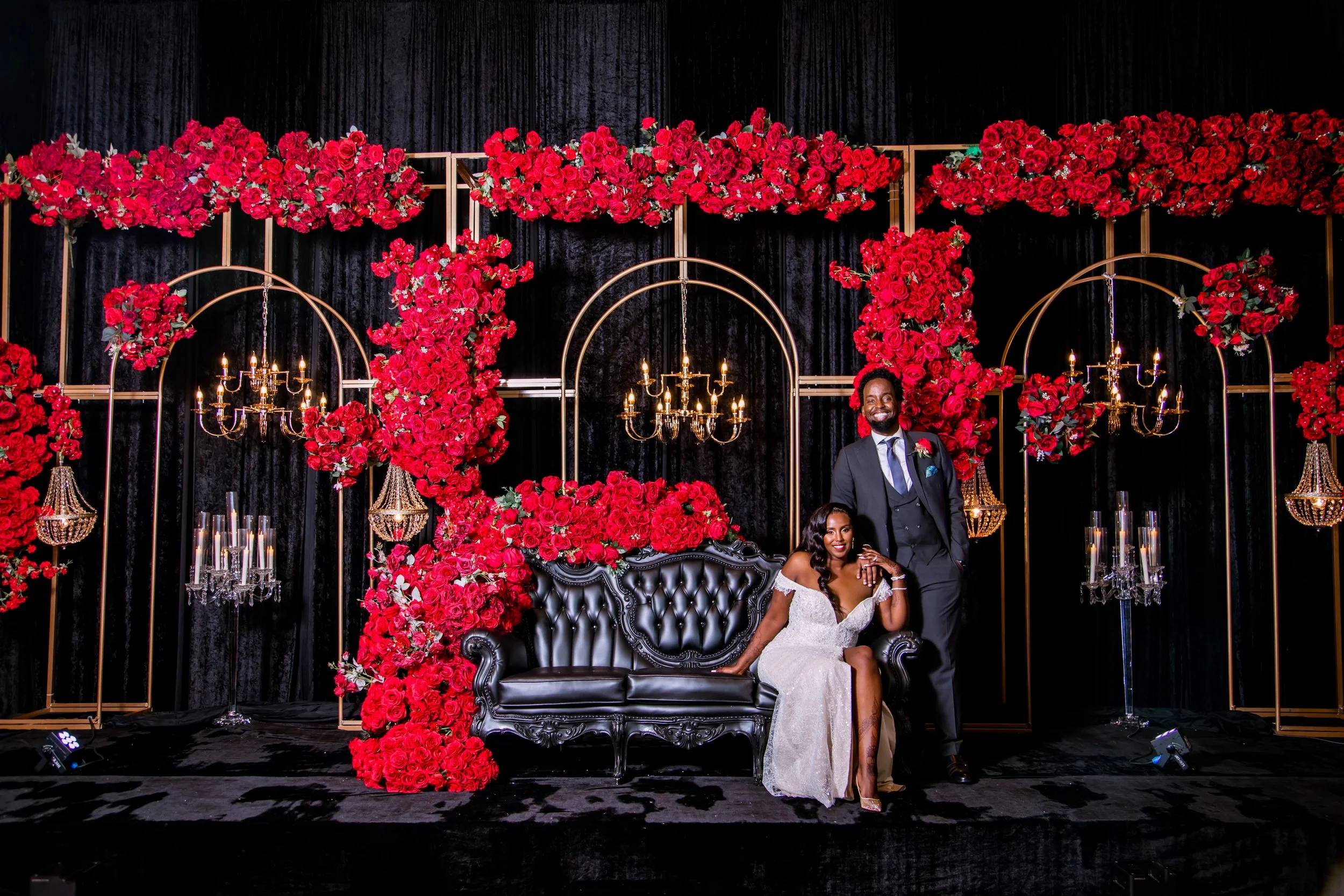 Red Hot Romance themed wedding featured on Munaluchi Bride Magazine by ...