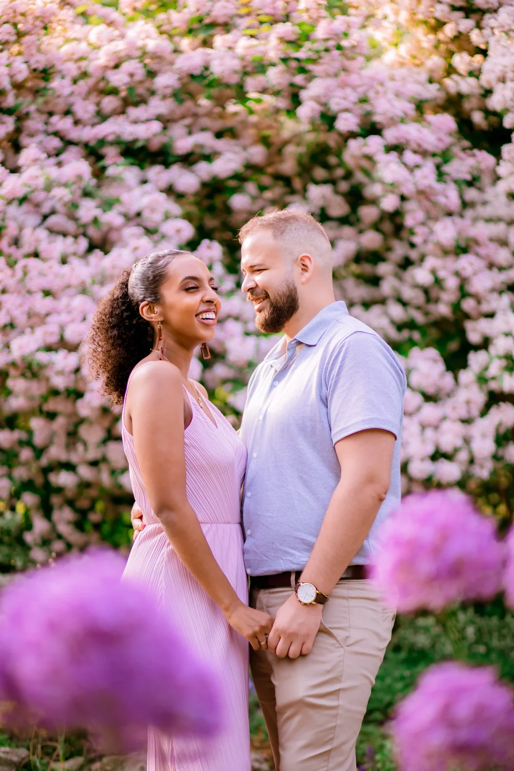 Sinit and Alex's Springtime Engagement Shoot at Rosetta McClain Gardens ...
