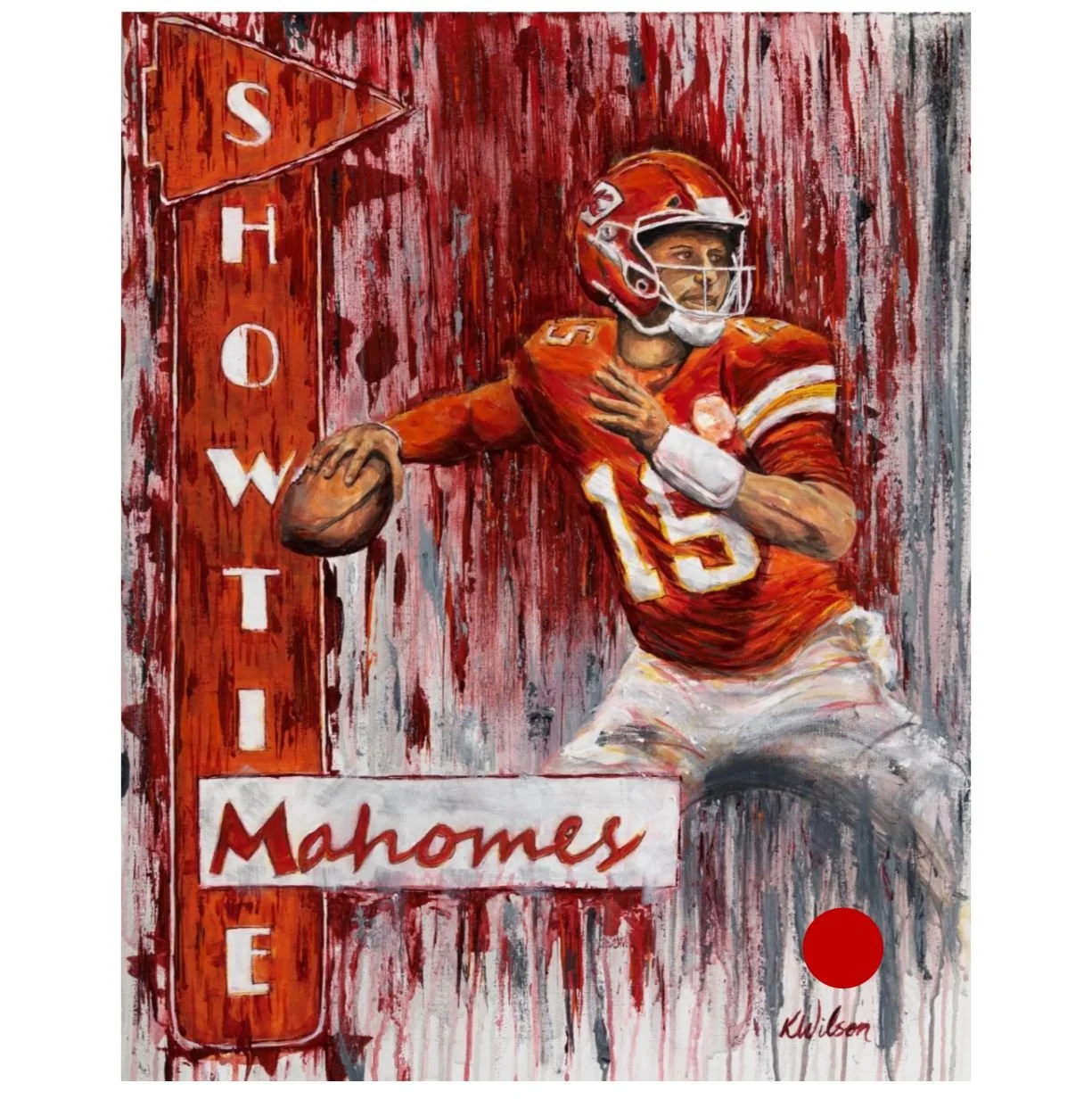 Mahomes | Showtime (30" x 24") - SOLD — Ken Wilson | Artist