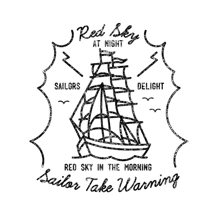 Red Sky At Night Sailors Delight Tattoo