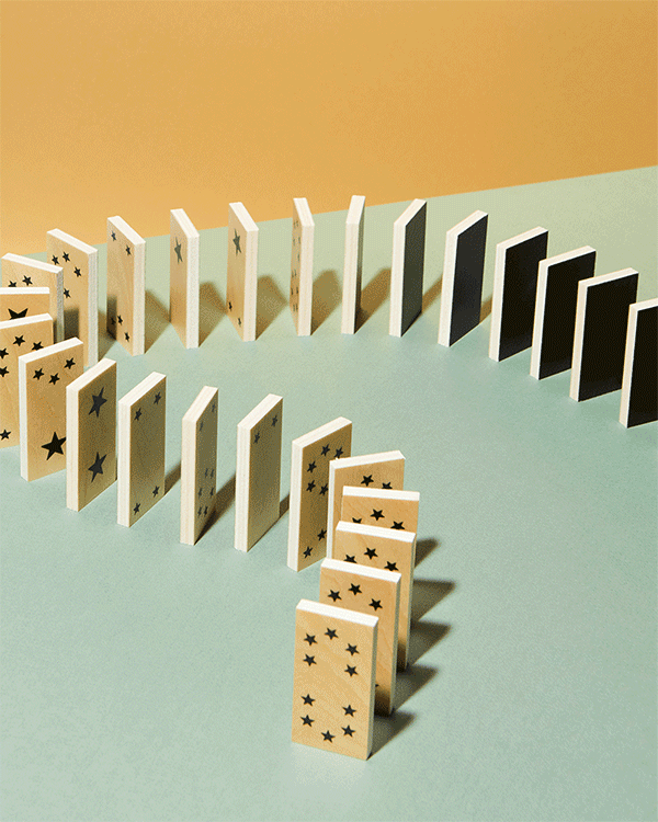 Dominoes Falling Animated Gif