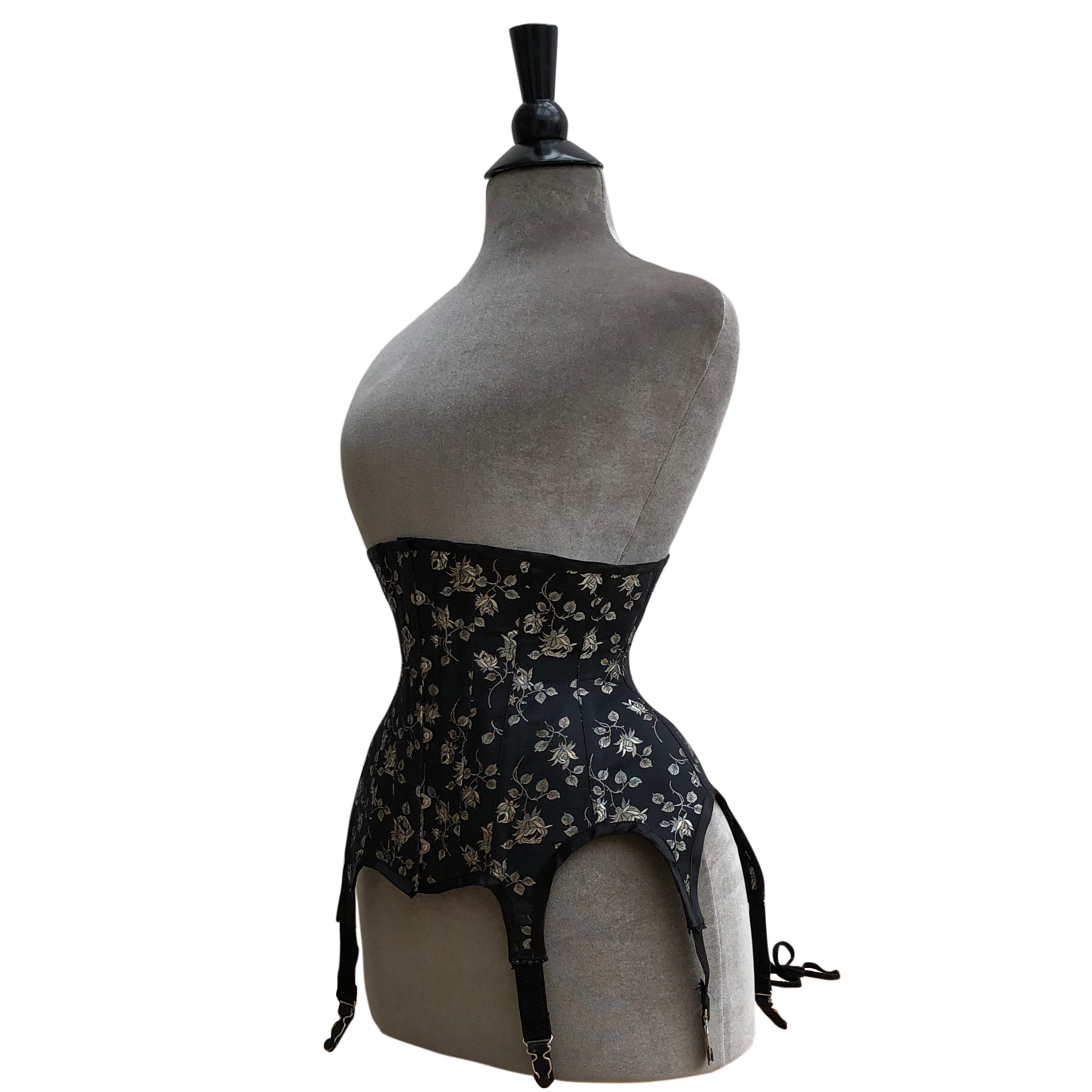Custom corsets made to measure in a range of fabrics, colours and trims.