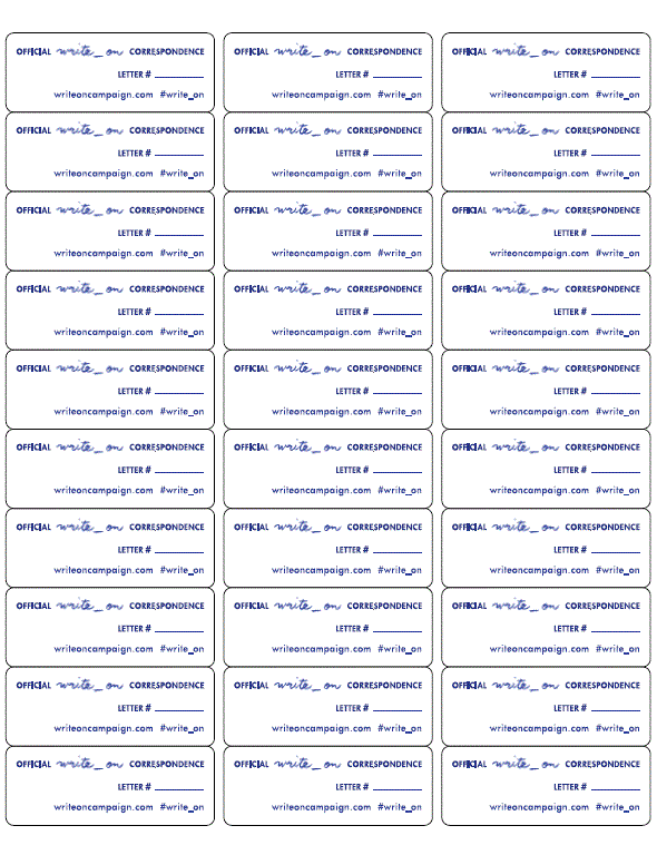 MAILING STICKERS — Write_On
