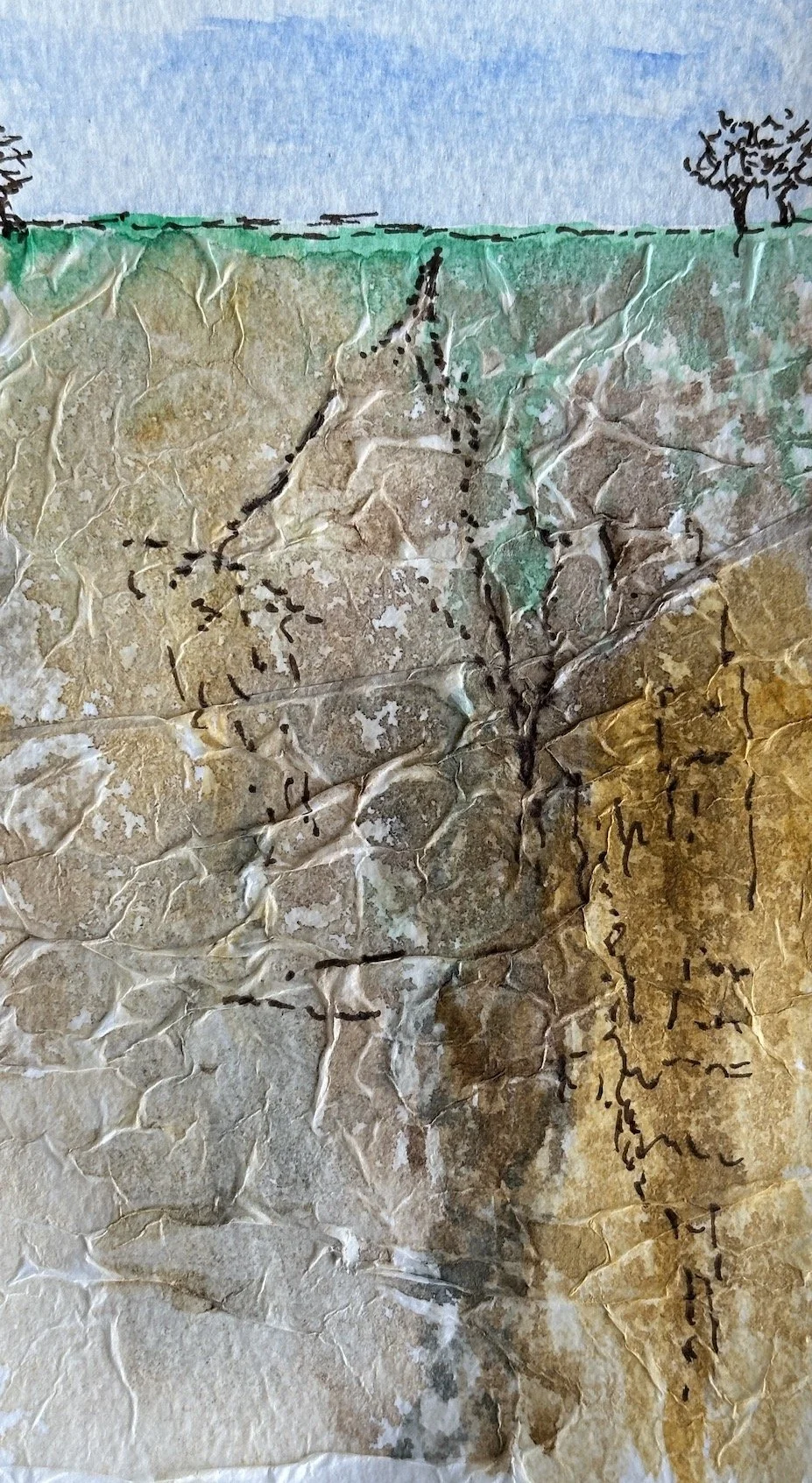 Golborne and Lowton Art Group — Working with tissue paper and ...