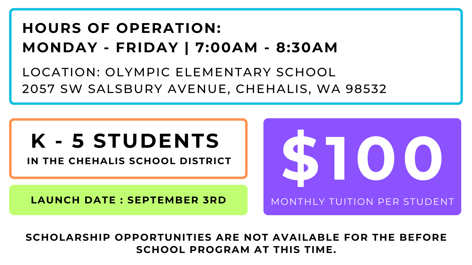 Before School Program — Bethel Church