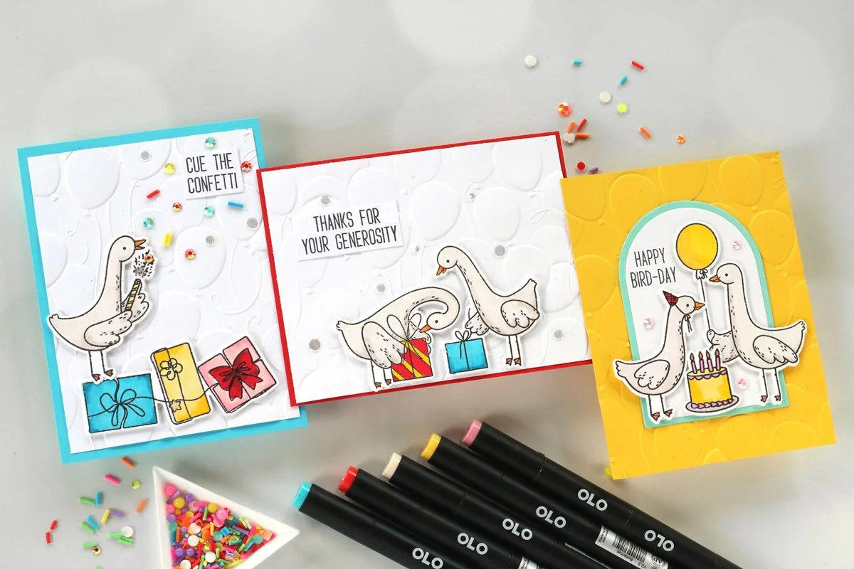 Silly Goose Birthday Greetings with Ranger Ink + OLO Marker! — Meghann ...