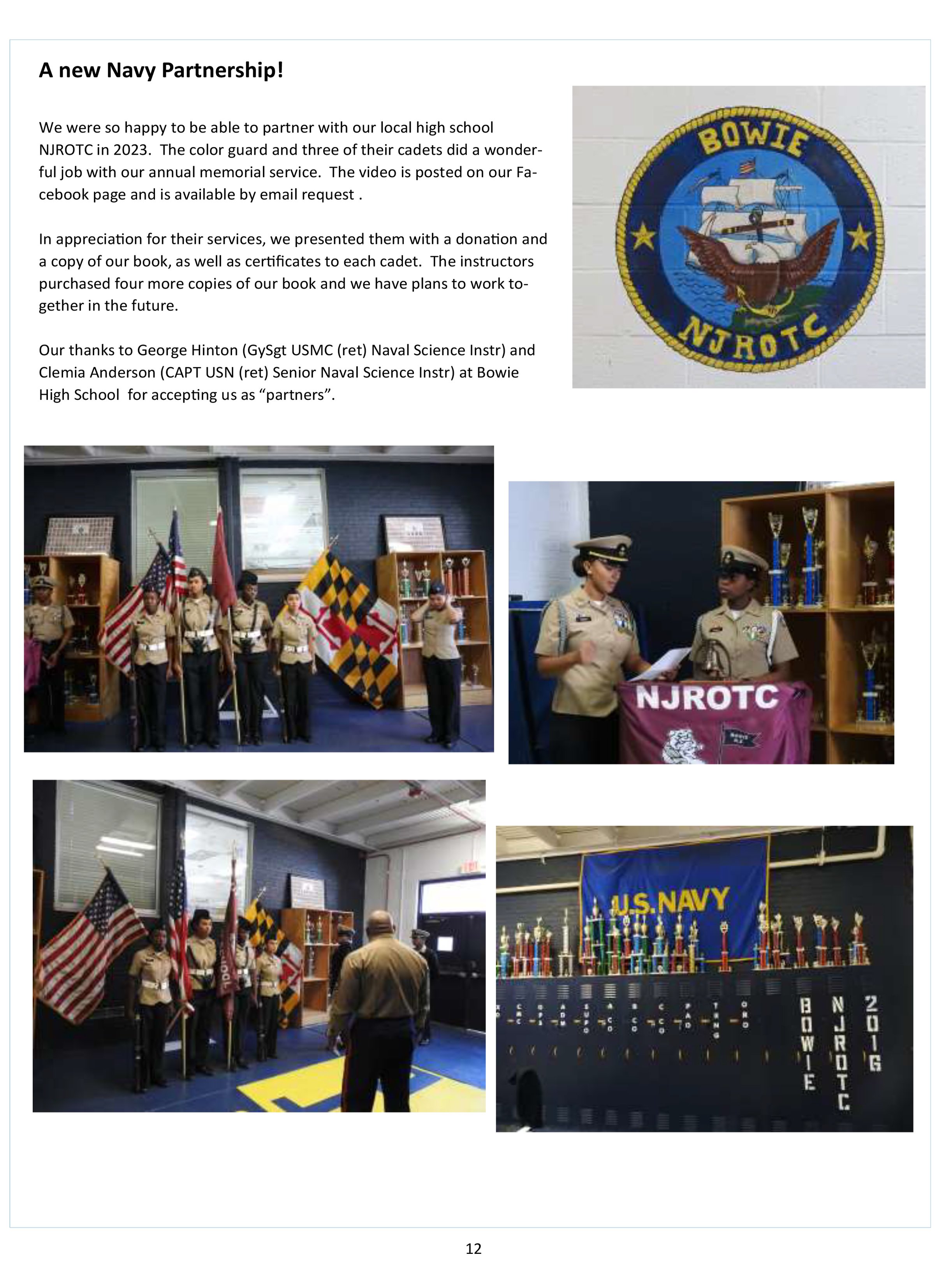 NEWSLETTER — USS Hamner DD718 Association INC