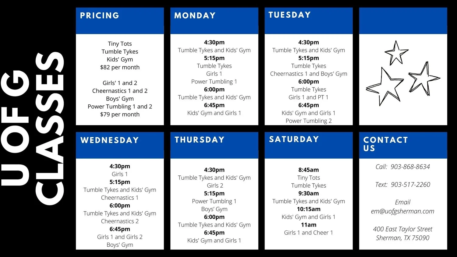 classes — U OF G
