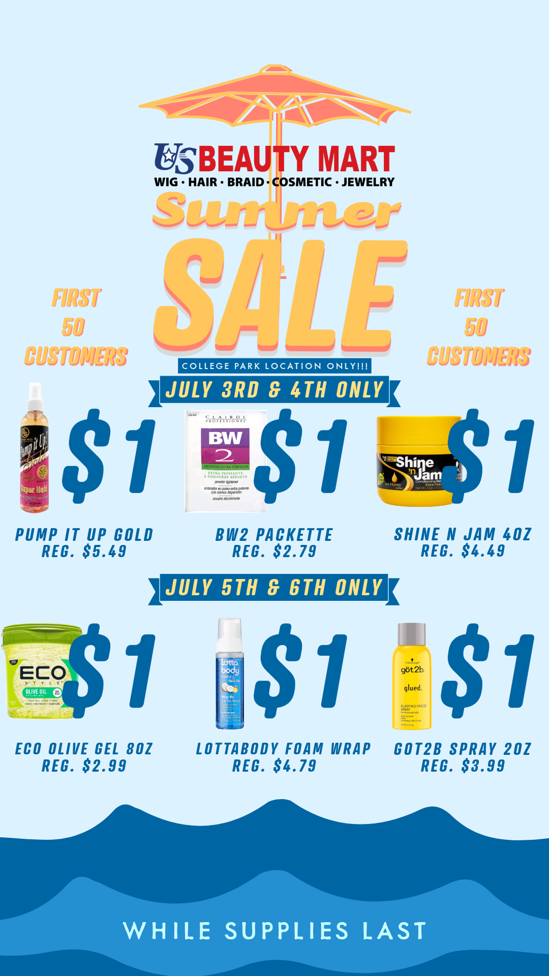 SALES — US Beauty Mart