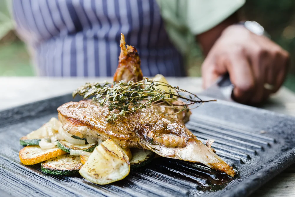 At the Stove with Chef Ricky Moore: Griddled Fish Collars — Bit & Grain