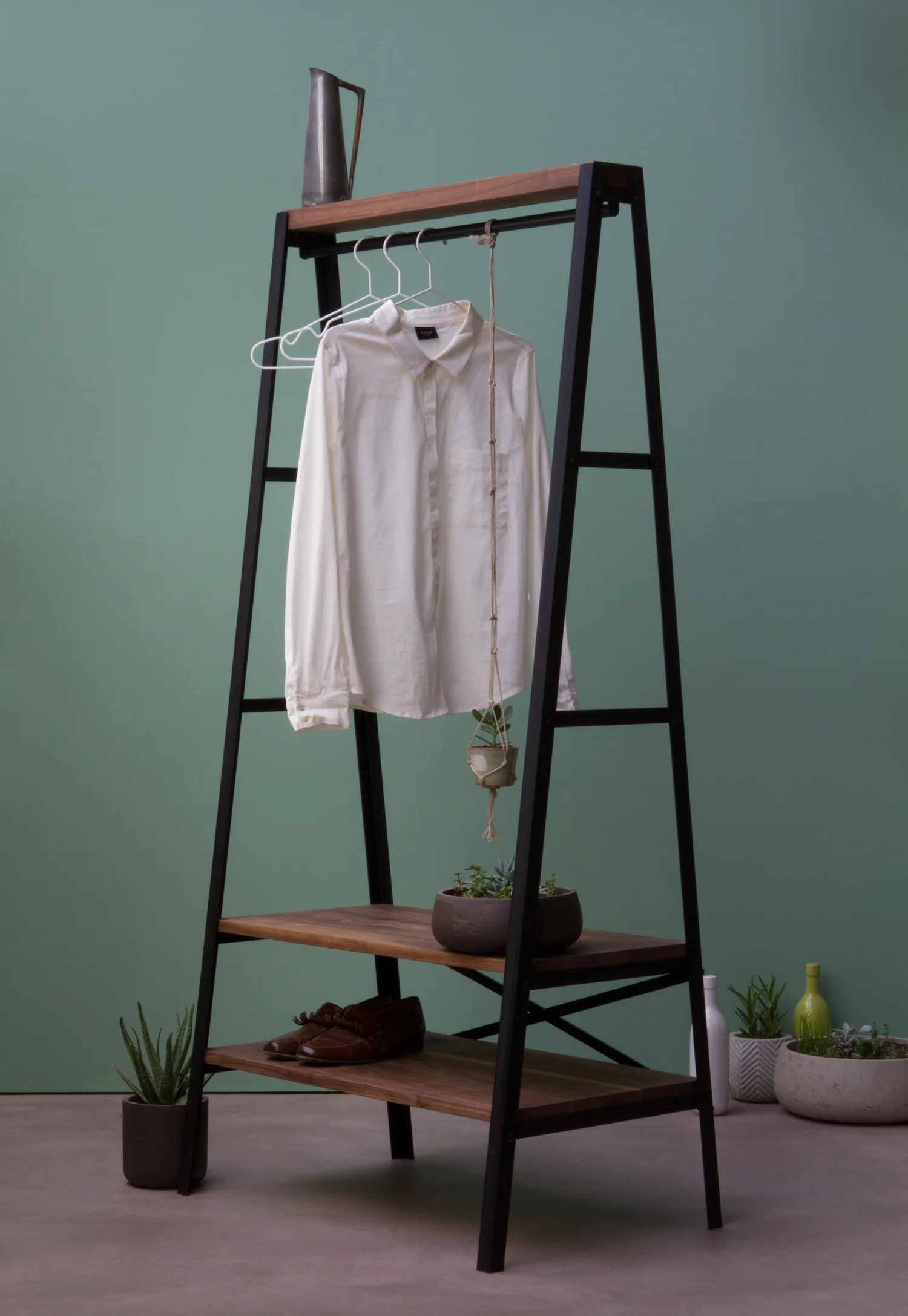 'Simple' Oak Clothes Rail [Wooden] — Konk - Custom Handmade Furniture
