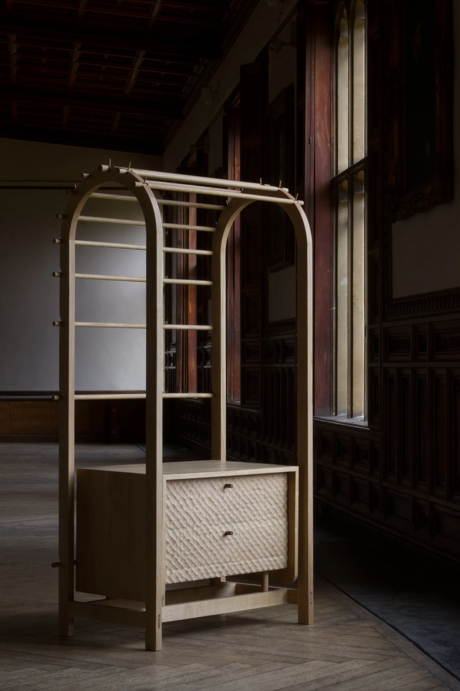 'Simple' Oak Clothes Rail [Wooden] — Konk - Custom Handmade Furniture