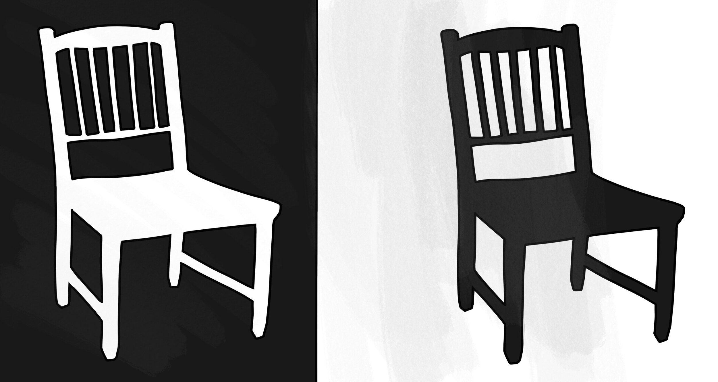 Negative Space Drawing Chair
