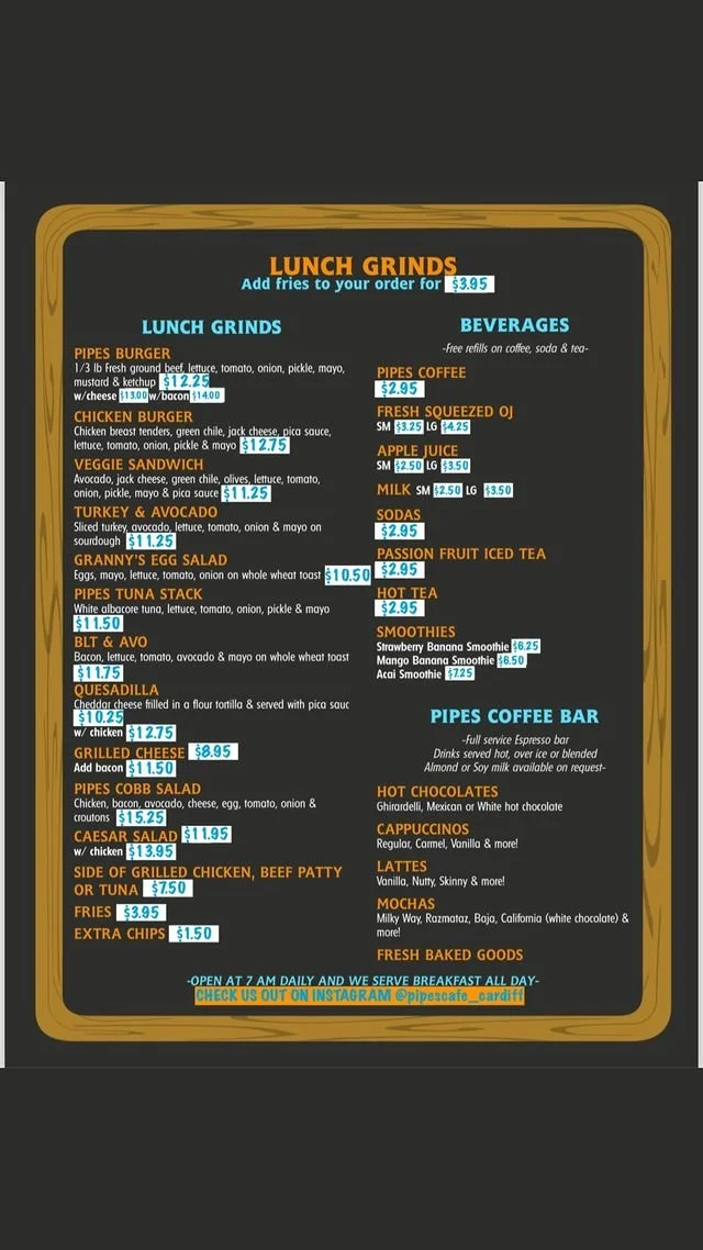 Pipes Cafe | Breakfast & Lunch in Cardiff by the Sea, CA