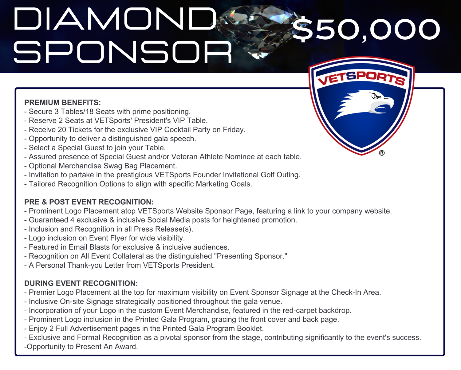 Gala Sponsorship — VETSports