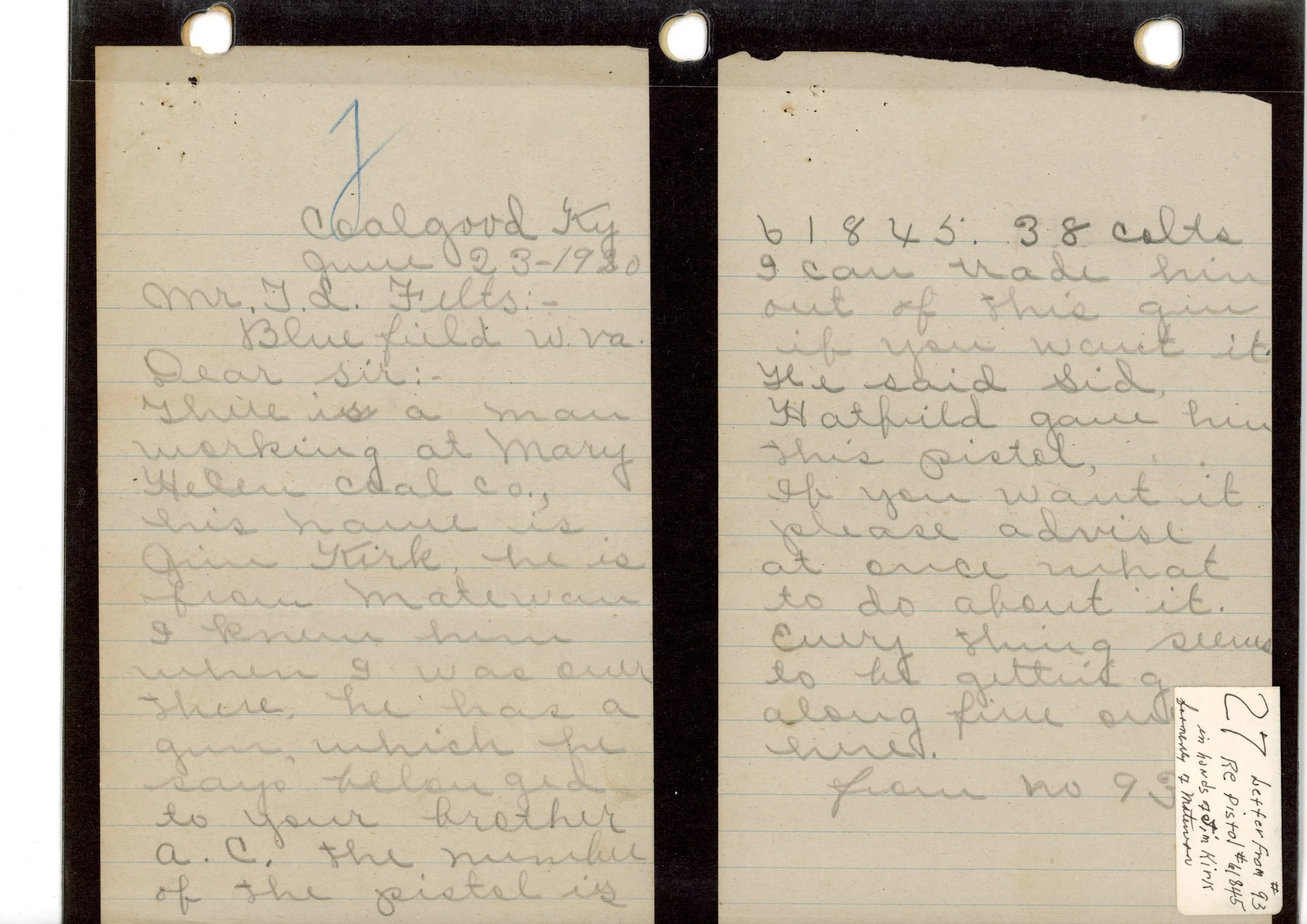NKU Students are archiving a binder with Baldwin-Felts agency materials ...
