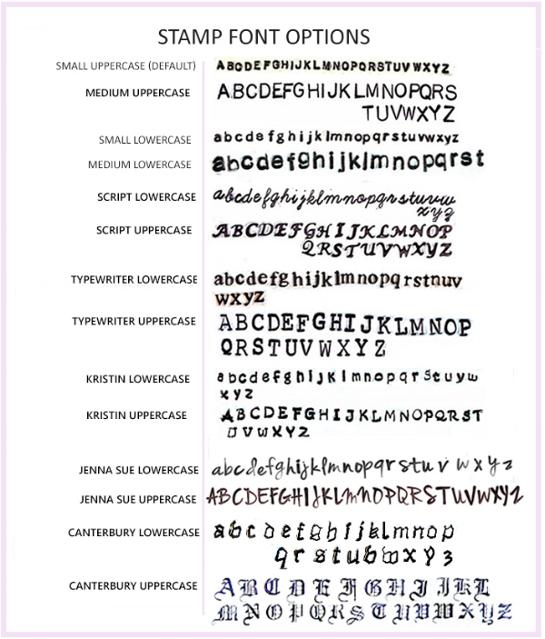 Fonts, Shapes & Sizes — Jennywear Jewelry