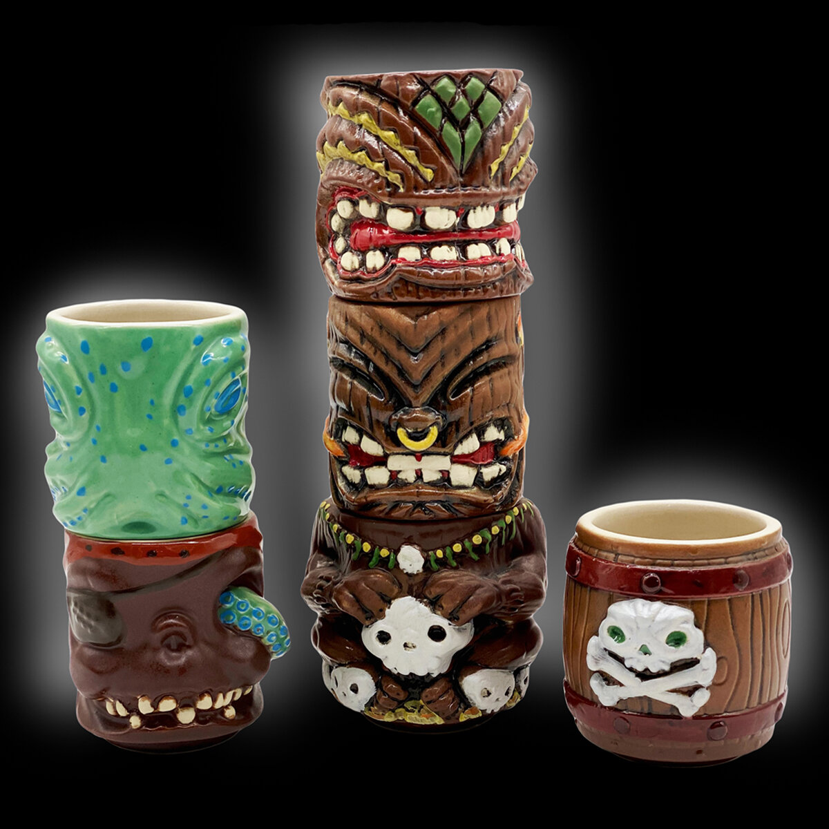 Stacker Mugs - The Pirate Island with Kraken Series — MUNKTIKI