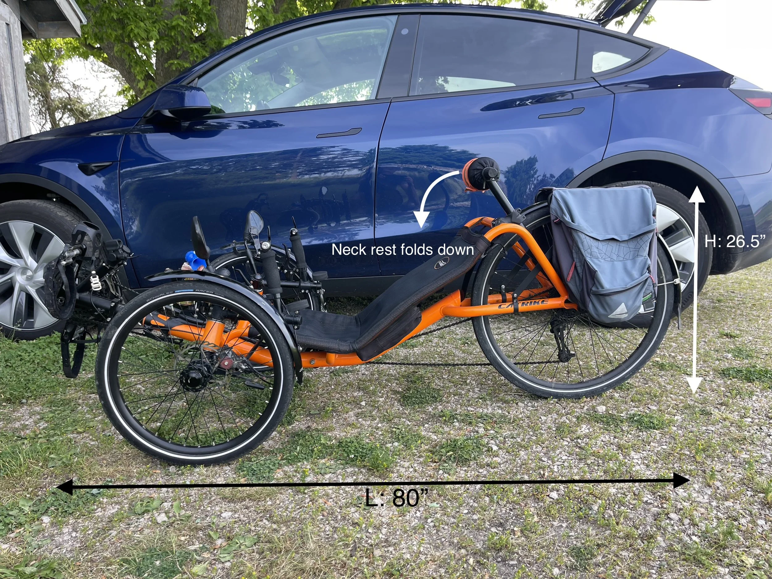 Will a Recumbent Trike Fit in a Tesla Model Y? — Applied Life