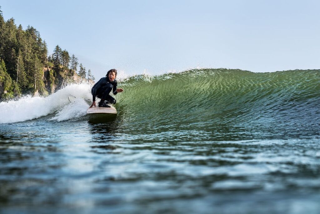 Surfing In The Cove Seaside Oregon
