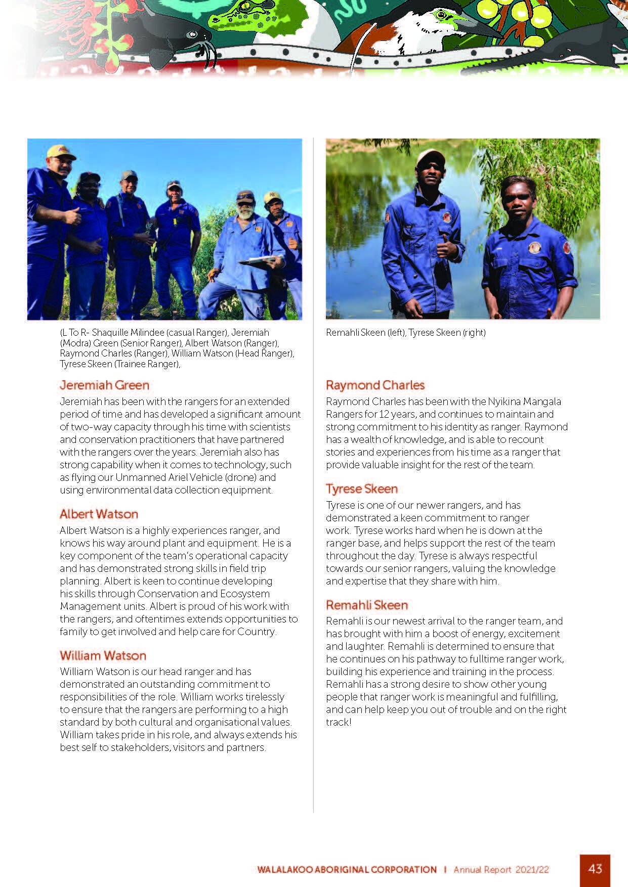 Annual Report 2021-2022 — Walalakoo Aboriginal Corporation RNTBC