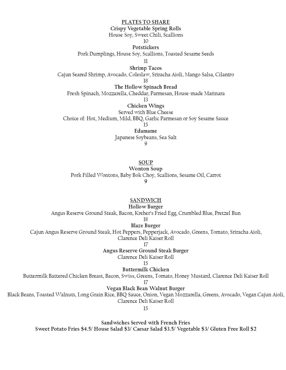 The Hollow Bistro & Brew