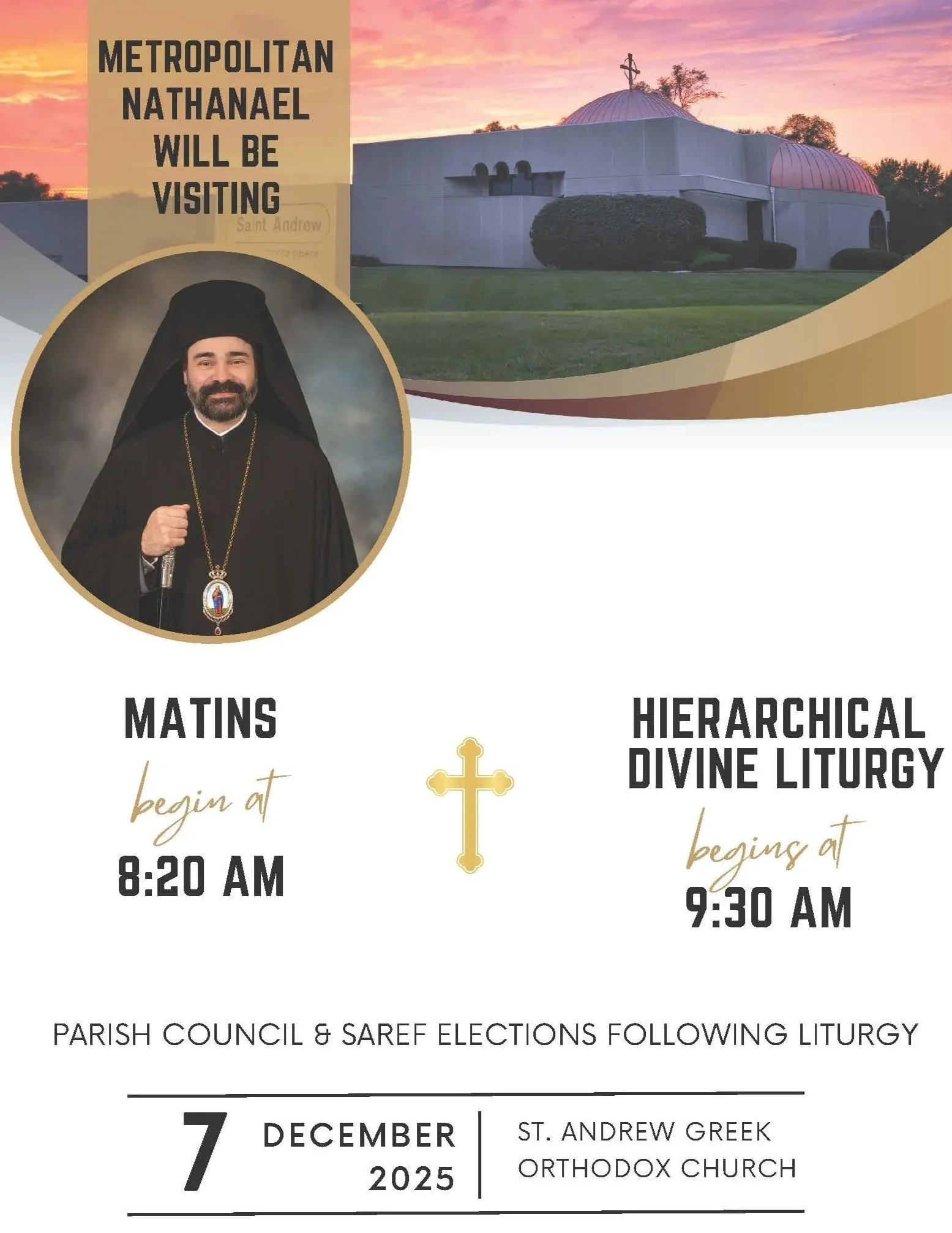 Metropolitan Nathanael Visit — St. Andrew Greek Orthodox Church