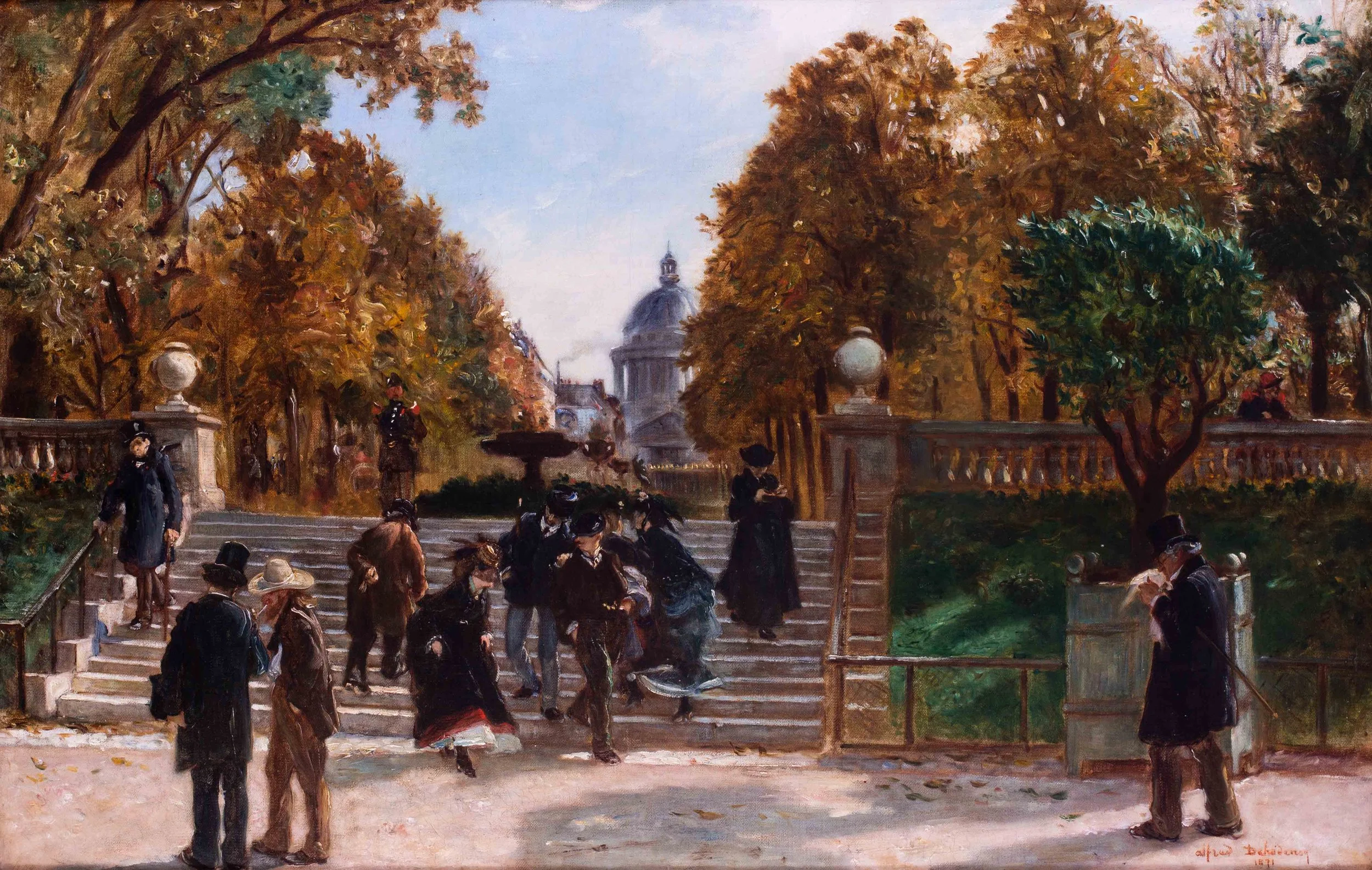 Alexandre Jacques Chantron, 'Baigneuses au bord de la riviere' — Ottocento