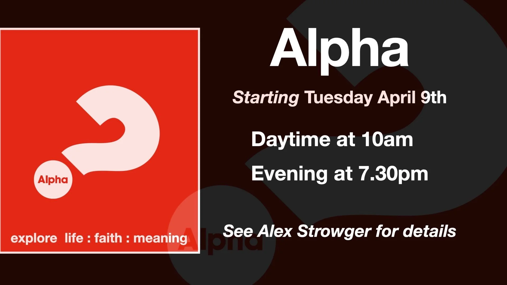 Alpha — Fleet Baptist Church
