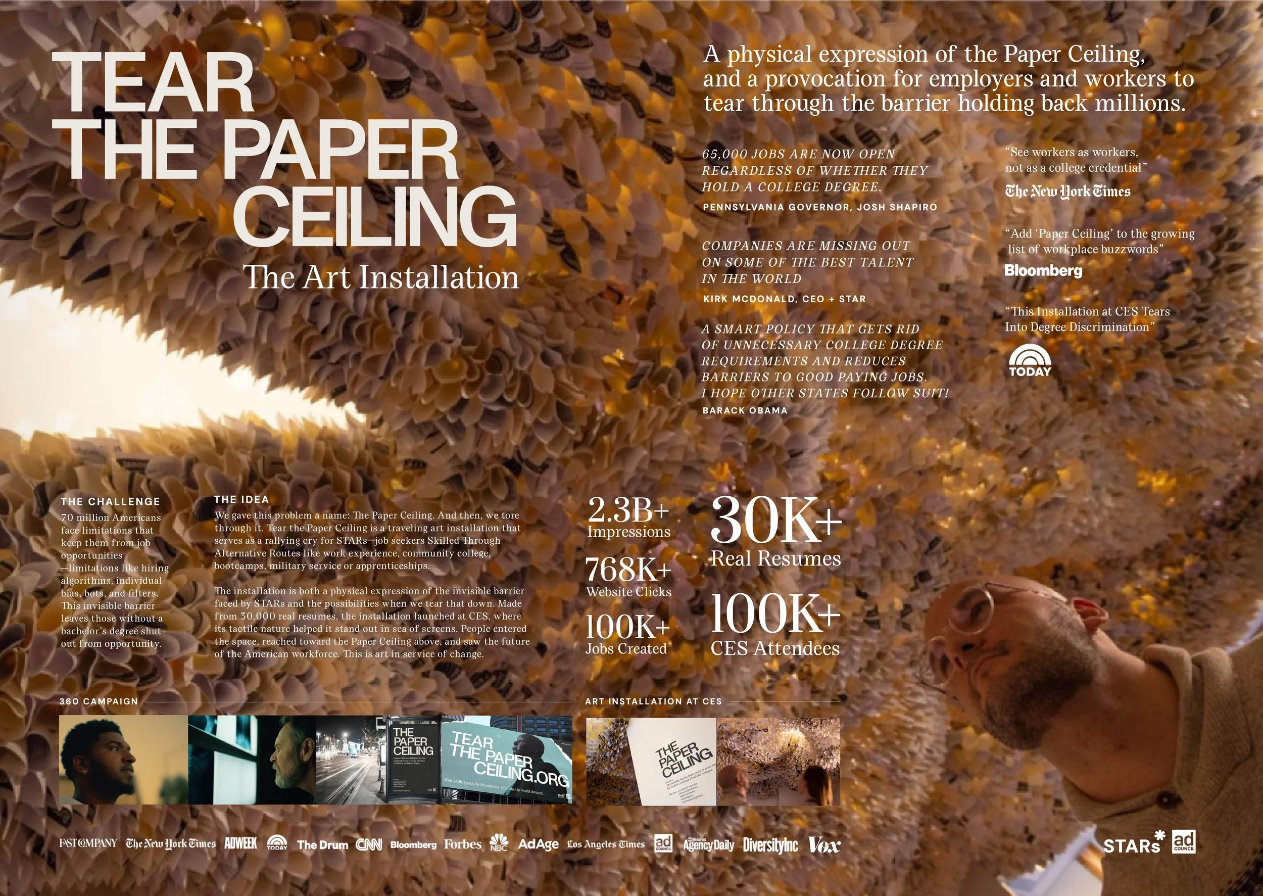 Tear The Paper Ceiling Art Installation — MY DESIGN SCOPE