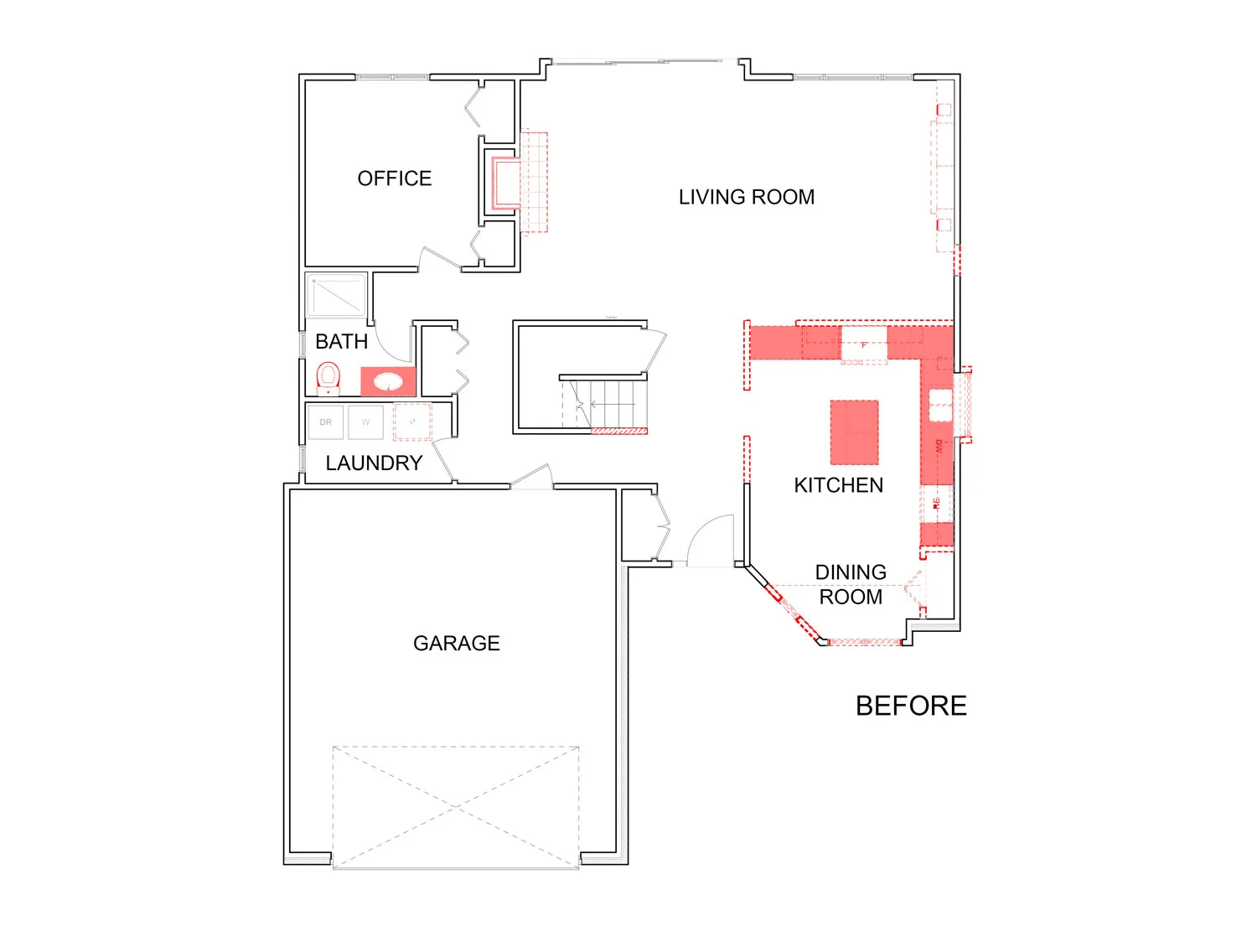 Transitional First Floor Remodel
