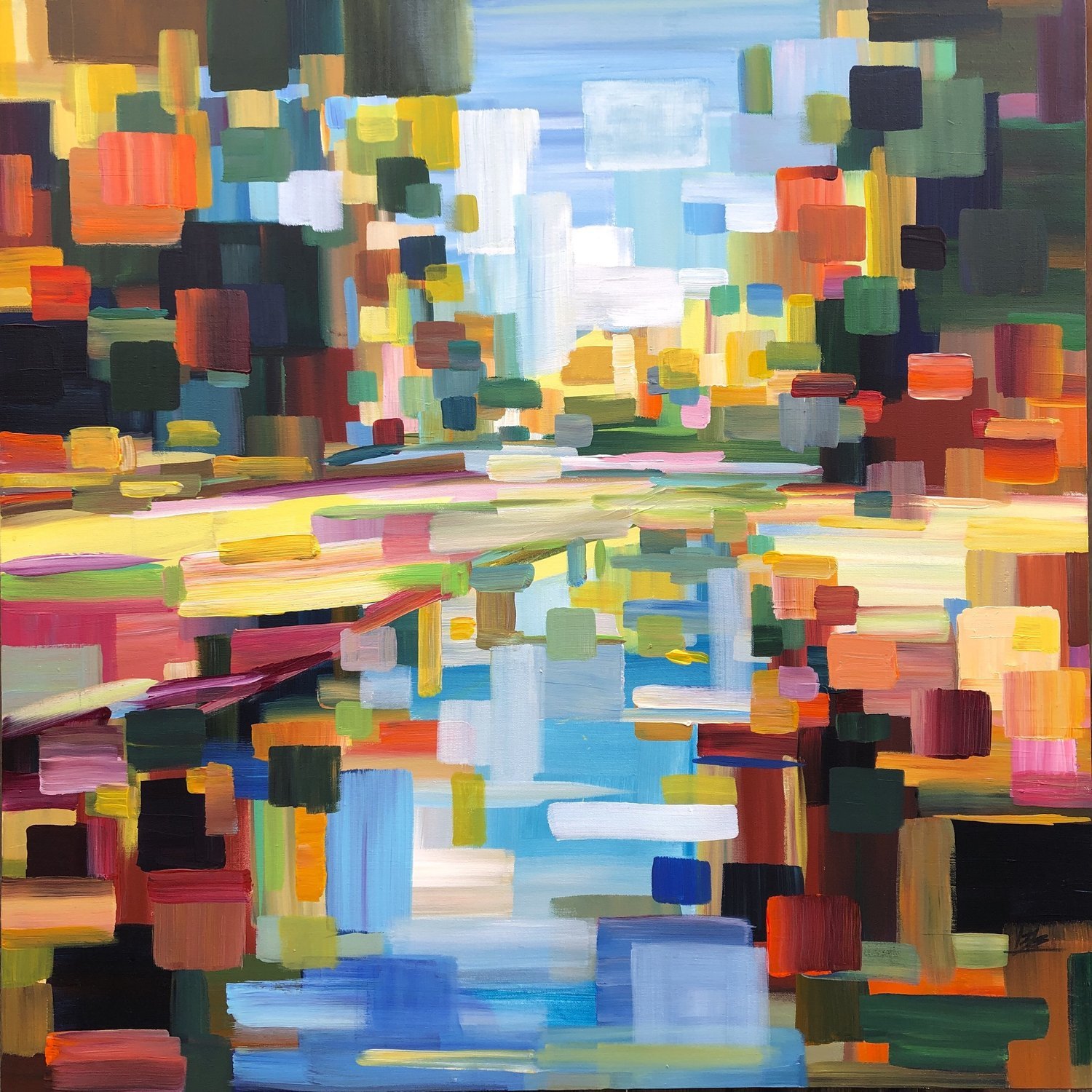 Original acrylic paintings by Brooke Borcherding, shown at Gray Sky ...