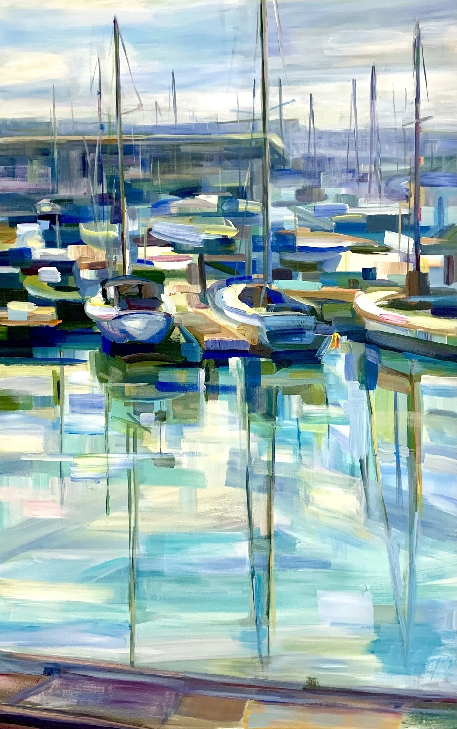 Original acrylic paintings by Brooke Borcherding, shown at Gray Sky ...