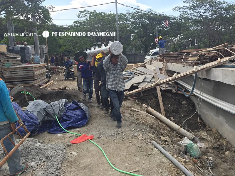 Proses Pemasangan Air Mancur Menari Kenjeran Surabaya (Installation ...