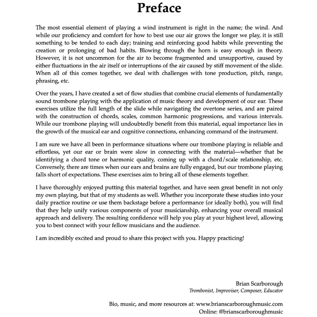 Flow Studies for Tenor Trombone (Digital Download) — Brian Scarborough ...