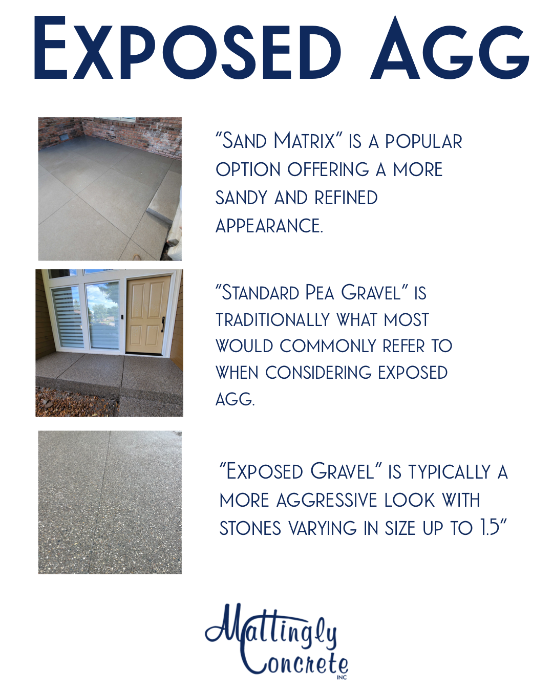 Exposed Aggregates - Indianapolis & Cincinnati | Mattingly Concrete